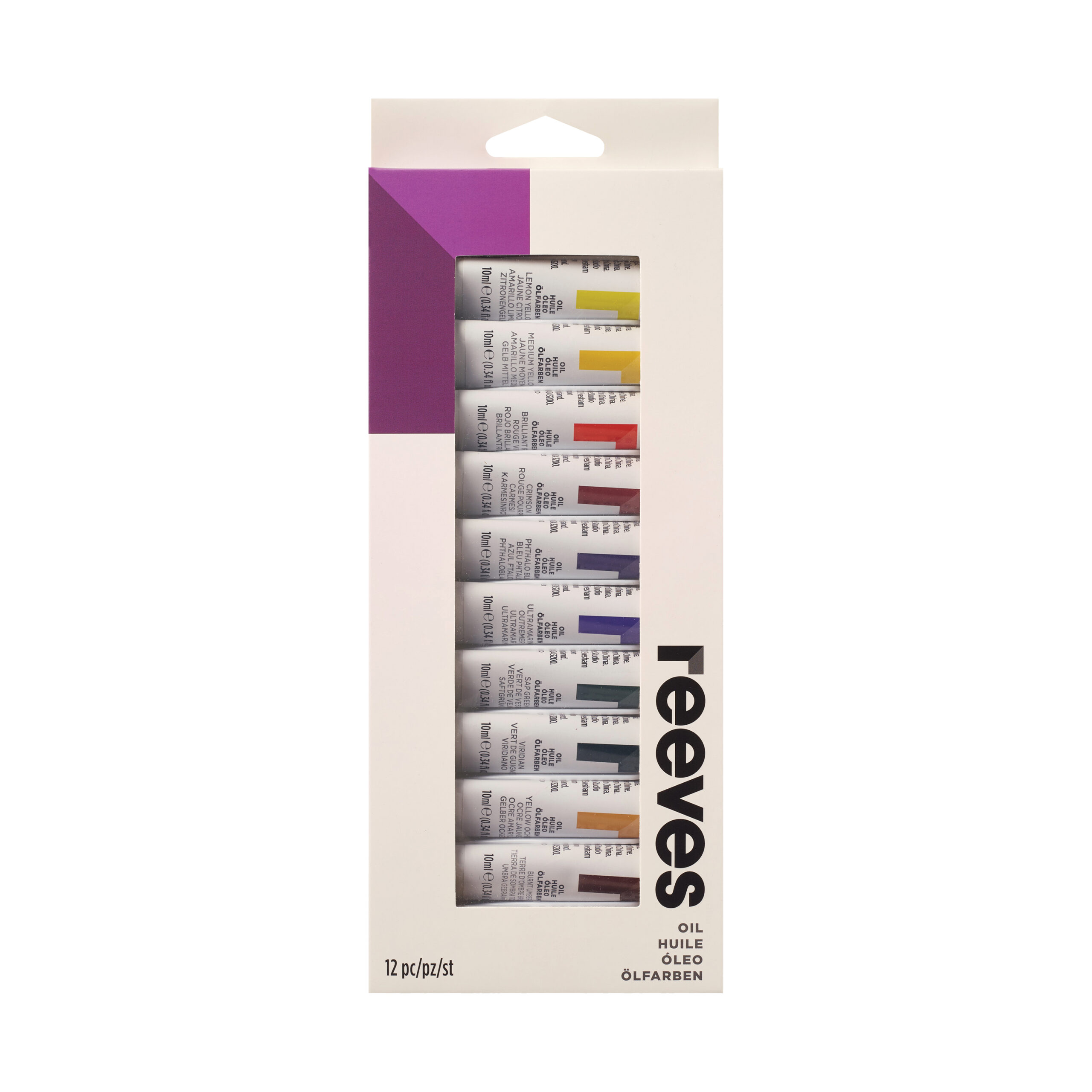 ชุดสีน้ำมัน 12 สี ขนาด 12มล. ยี่ห้อ REEVES (1 กล่อง) - Sahachai office