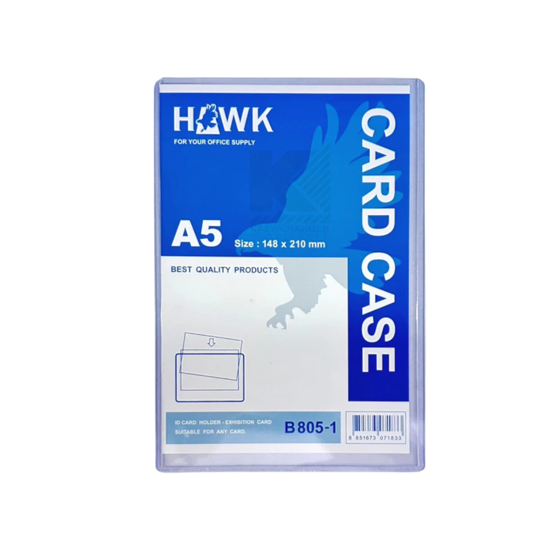 ป้ายพลาสติกแนวตั้ง CARD CASE A5 No.B805-1 ยี่ห้อ HAWK (1 อัน ...